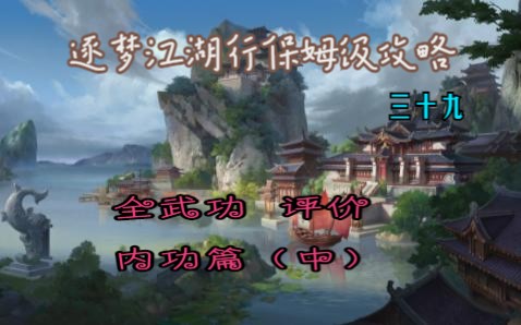 金庸群侠传mod逐梦江湖行保姆级攻略(三十九)全武功评价:内功篇(中)