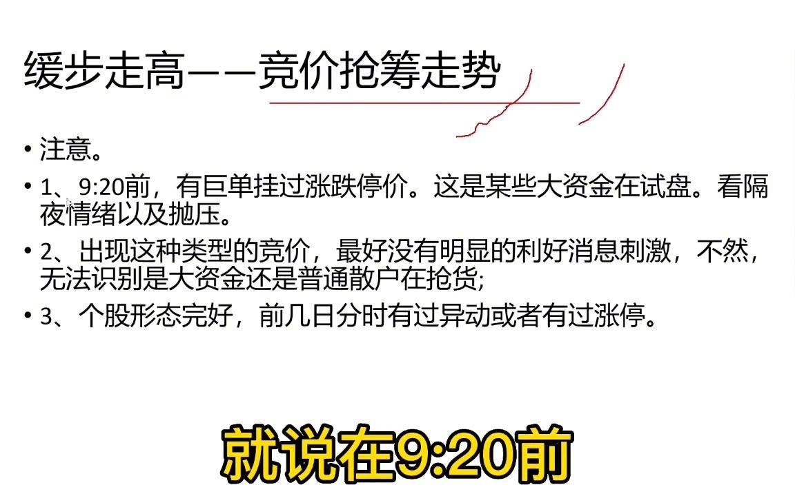 集合竞价打板A股唯一赚钱黄金指标,学会这三种形态不再错过涨停板!...