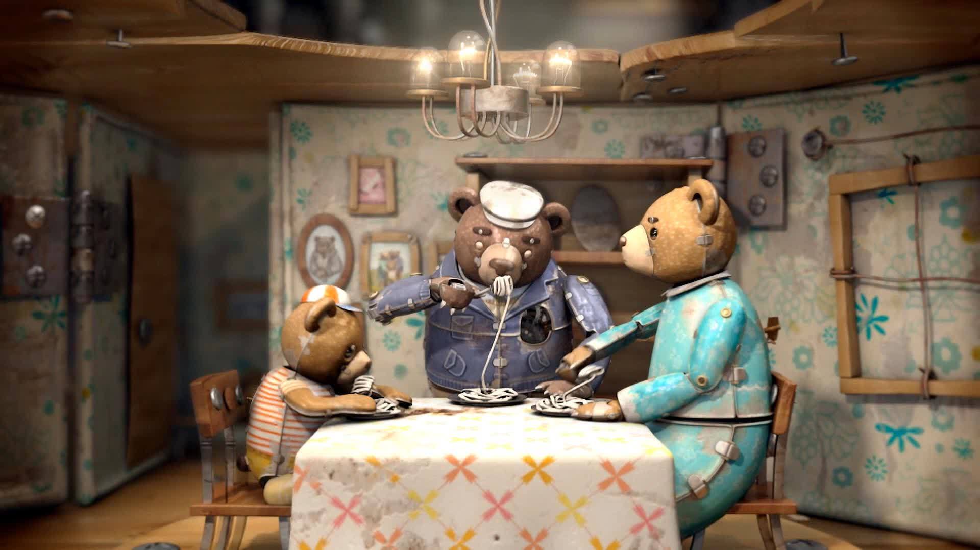 智利催泪动画短片《熊的故事》,人类为了一场马戏,毁了一个家