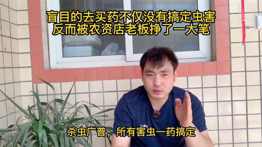 盲目的去买药不仅没有搞定虫害,反而被农资店老板挣了一大笔