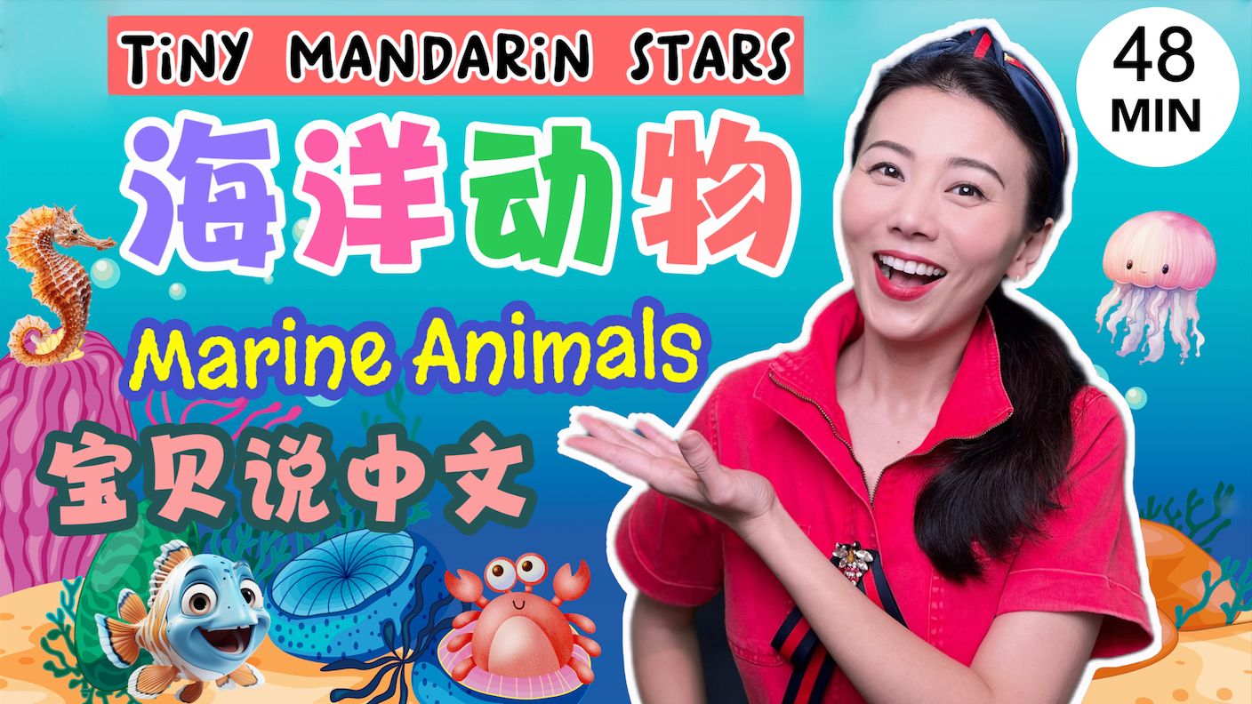 认识海洋动物 | 宝宝学说话 | 中文儿歌童谣 | 宝宝手语 | 婴幼儿中文智力...