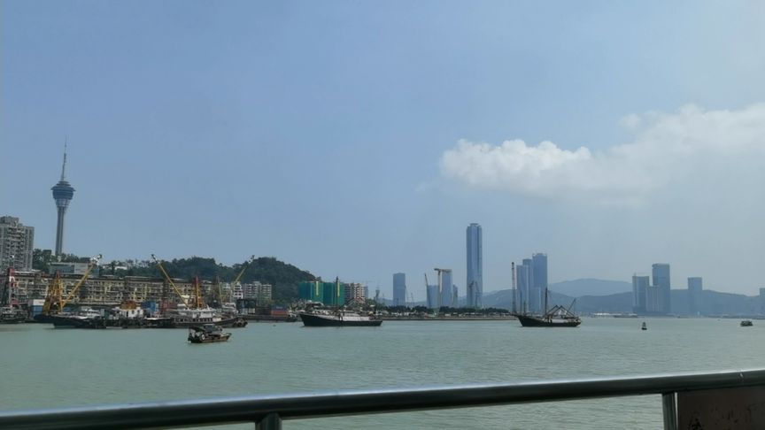 远眺澳门,港珠澳大桥(1∵)