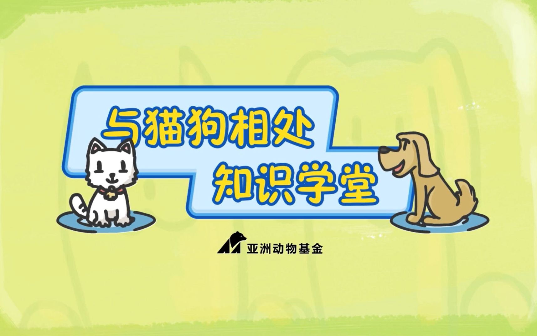 亚洲动物基金《与猫狗相处知识学堂》
