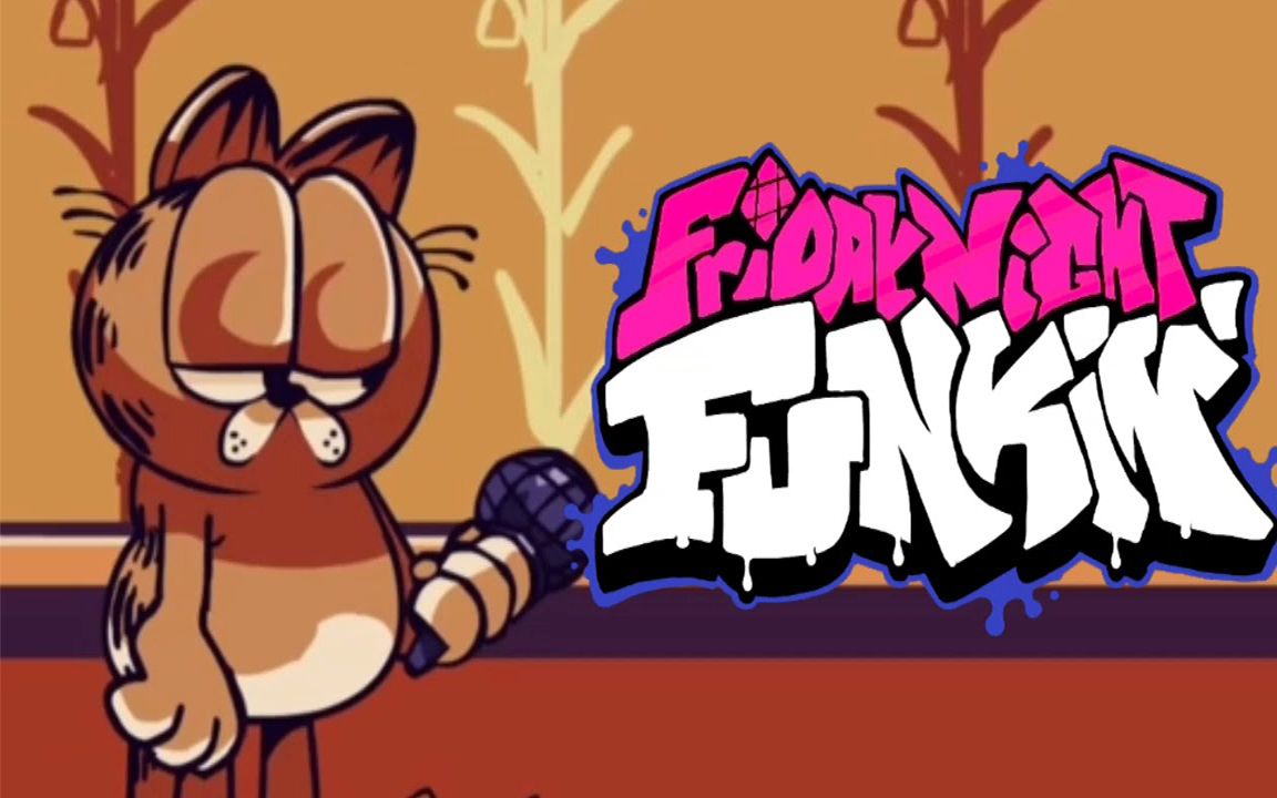 FNF恐怖加菲猫模组 全流程! 外神戈菲猫? 神曲警告! 放克周五之夜...