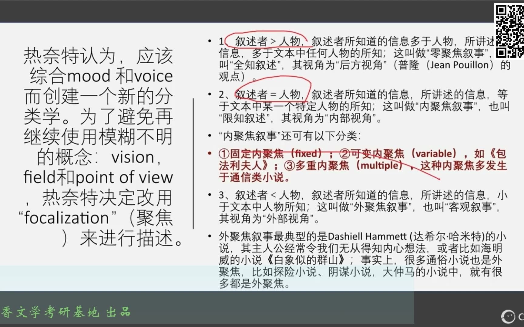 热奈特“聚焦”理论和格雷马斯“行动元”讲解【文评考研理论储备】