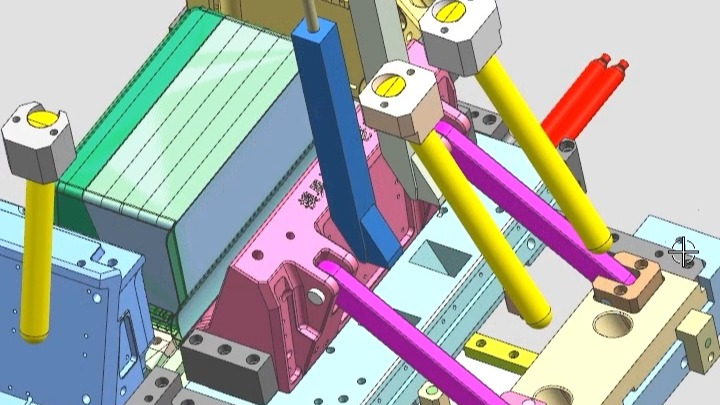 大滑块弧形抽芯结构