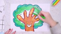 蜡笔画树如何去画呢?美术老师来教孩子简单的画法
