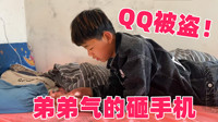 弟弟太难了,QQ号被盗,气的砸手机,哥哥却幸灾乐祸