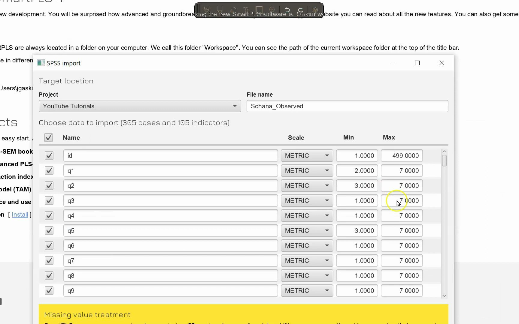 SmartPLS 4 教学——导入数据和构建模型Importing data and building ...