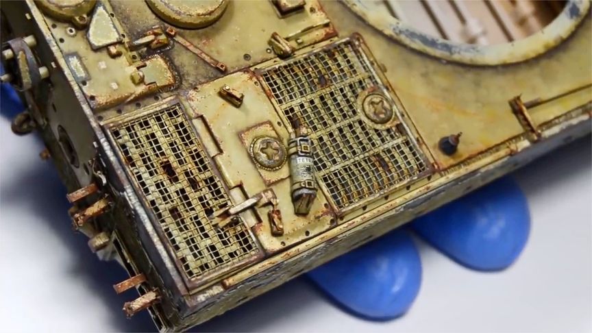 比例模型 虎式坦克制作系列7-色差 旧化