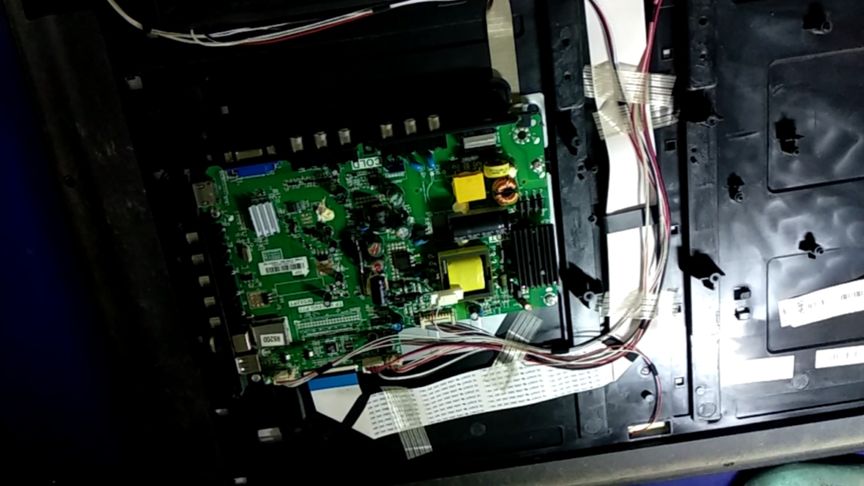 TCL液晶电视机型号L32F3309B通电指示灯亮不能二次开机,检修…