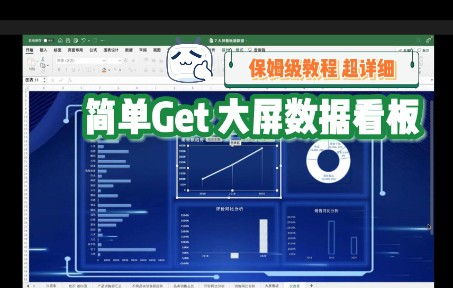 电子商务数据分析/excel大屏看板/数据看板制作/表格背景/切片器联动/...