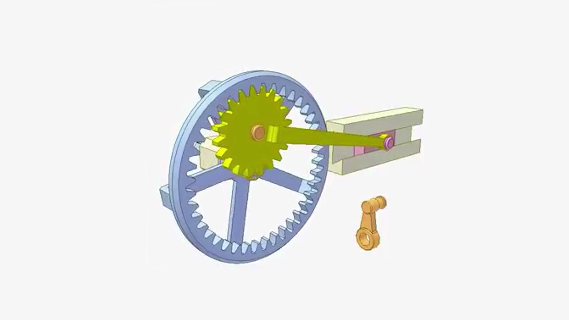 两种内啮合齿轮的往复运动,一起看看吧