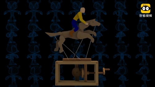 会骑马的木偶,看看巧妙设计的三维模型
