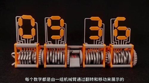 机械时钟翻转时间的秘密时钟如何通过机械臂展示数字