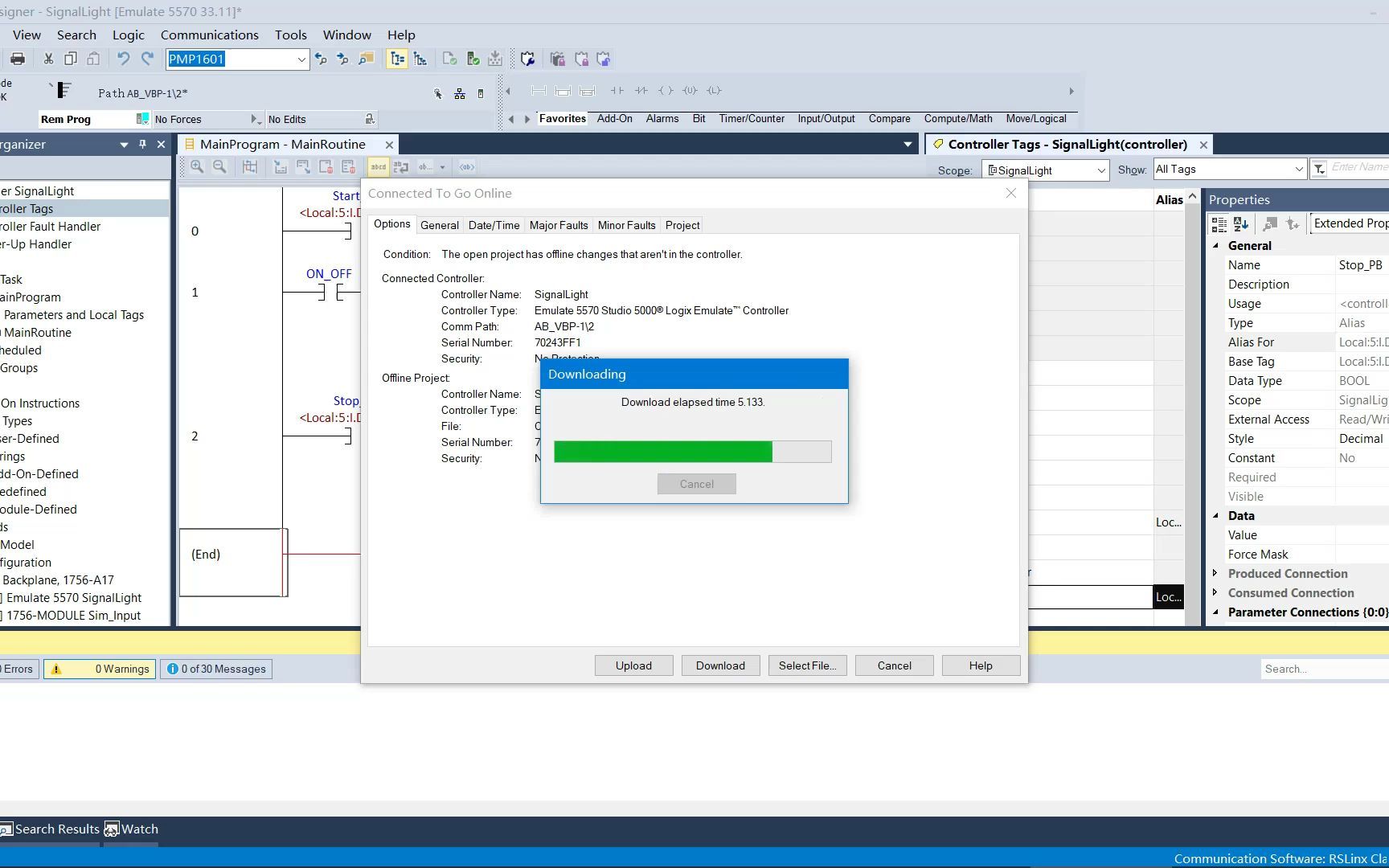 AB控制系统编程_2-2_下载程序-别名标签-在线修改程序