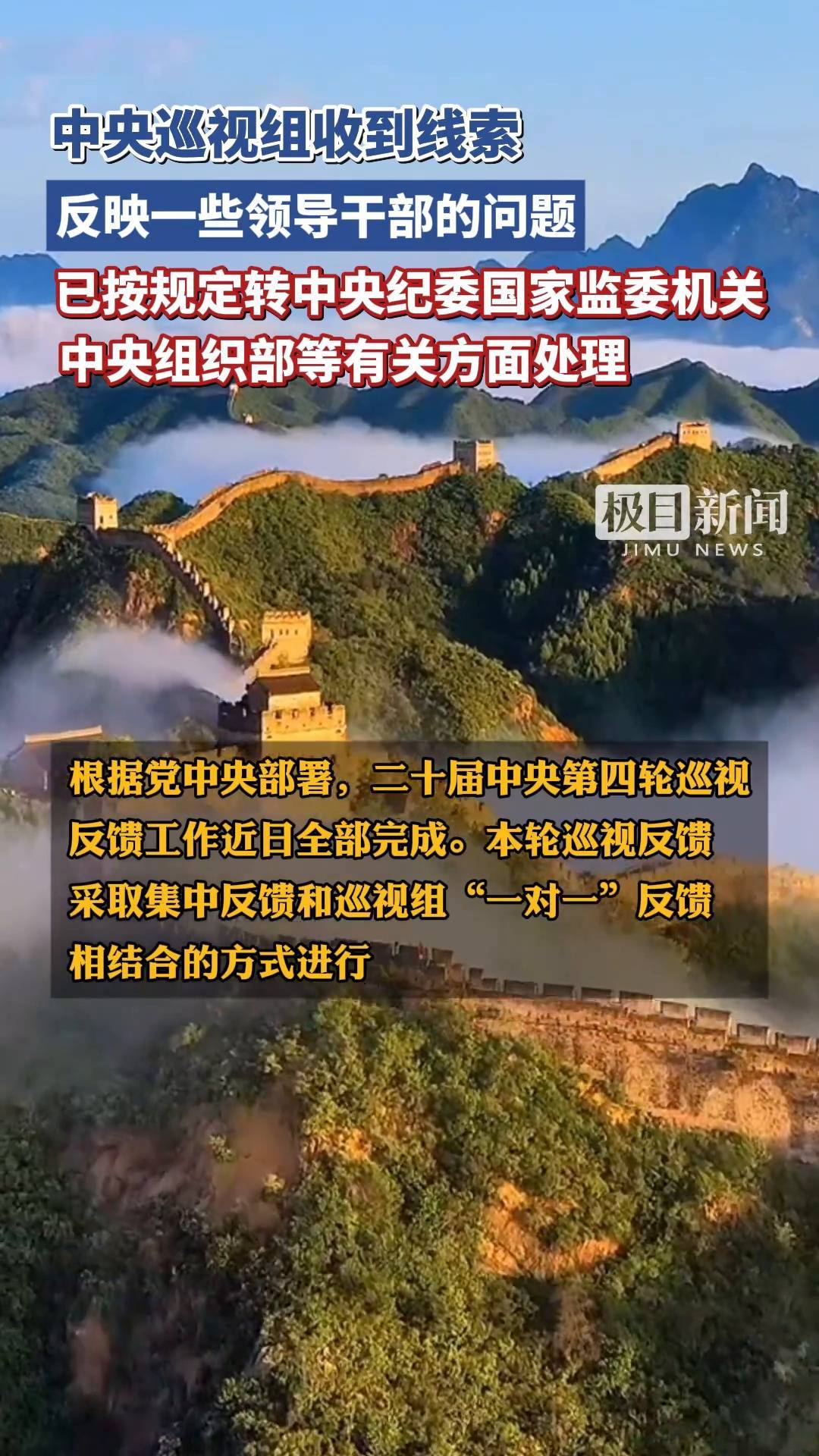 ...的问题,已按规定转中央纪委国家监委机关、中央组织部等有关方面处理