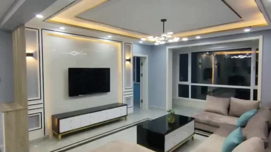 新房装修完终于可以搬新家了，美观时尚现代轻奢风，效果太好看了