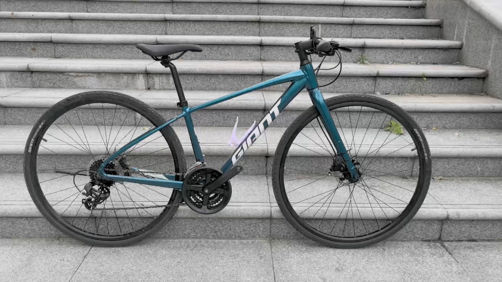 捷安特escape升级改装碳纤轮组单盘变速系统。减重两公斤。休闲...