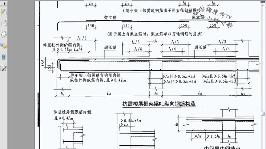 框架梁支座负筋构造基础教程(1)