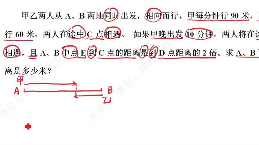 小学数学思维训练题#六年级上册#行程问题#0146