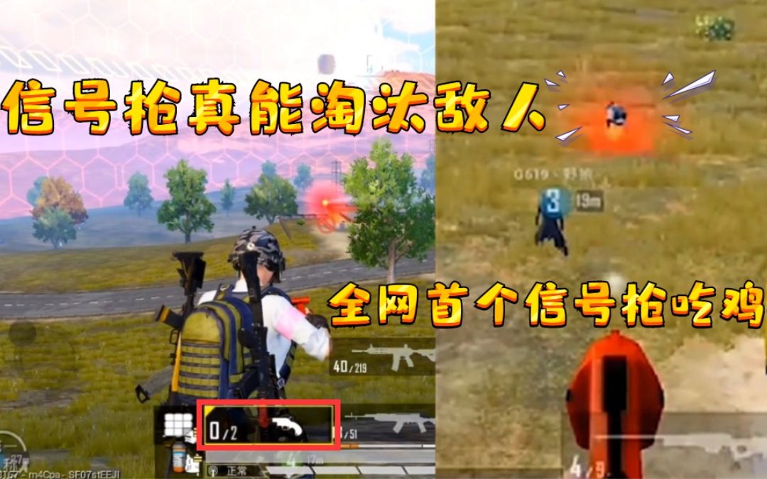 和平精英:原来信号枪真能淘汰敌人,全网首个信号枪吃鸡