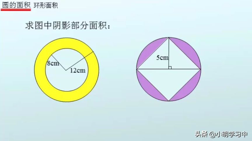 圆的面积 环形面积