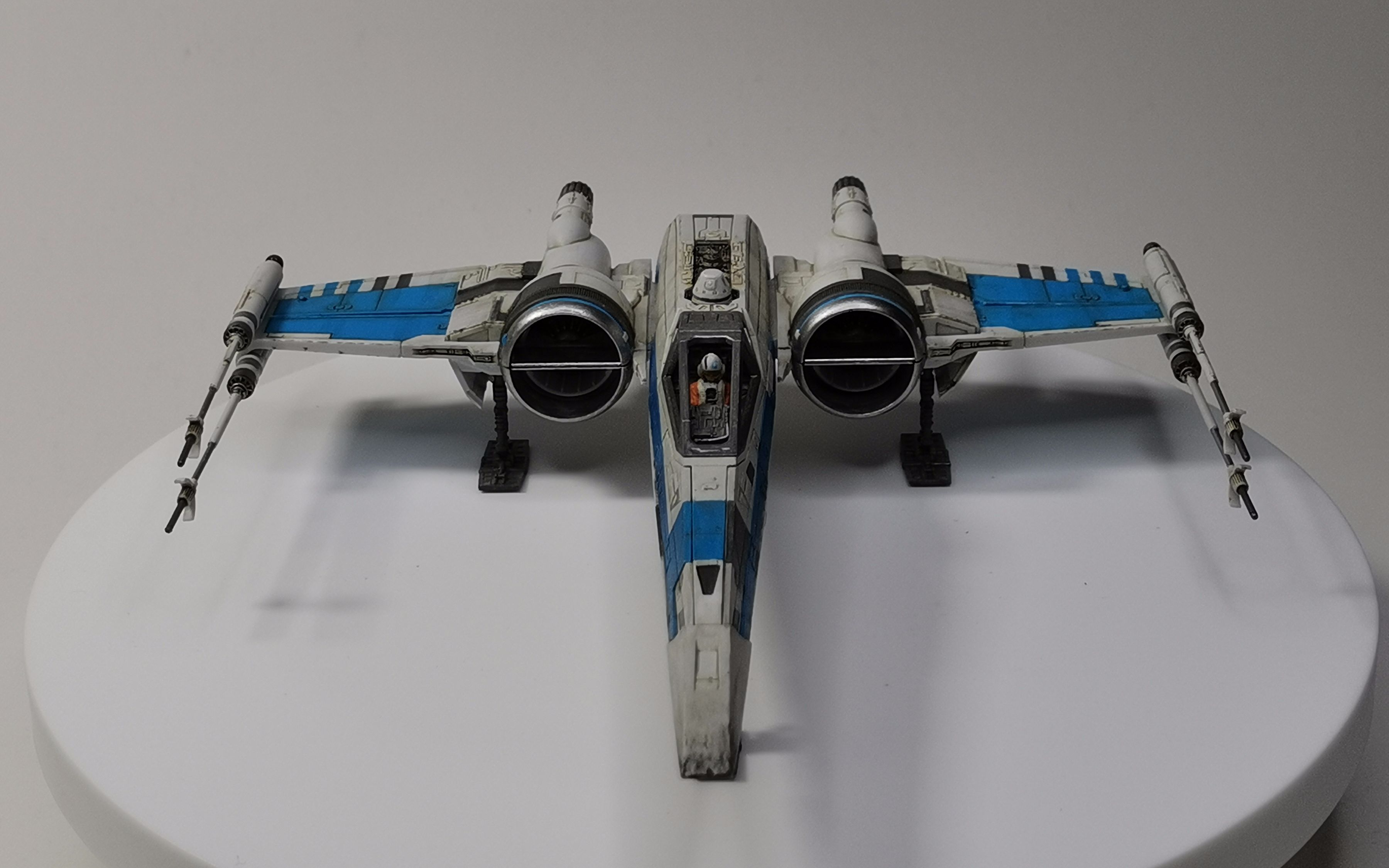 万代星战1/72反抗军X翼(X-wing)战机蓝色中队式样模型制作流程 上集