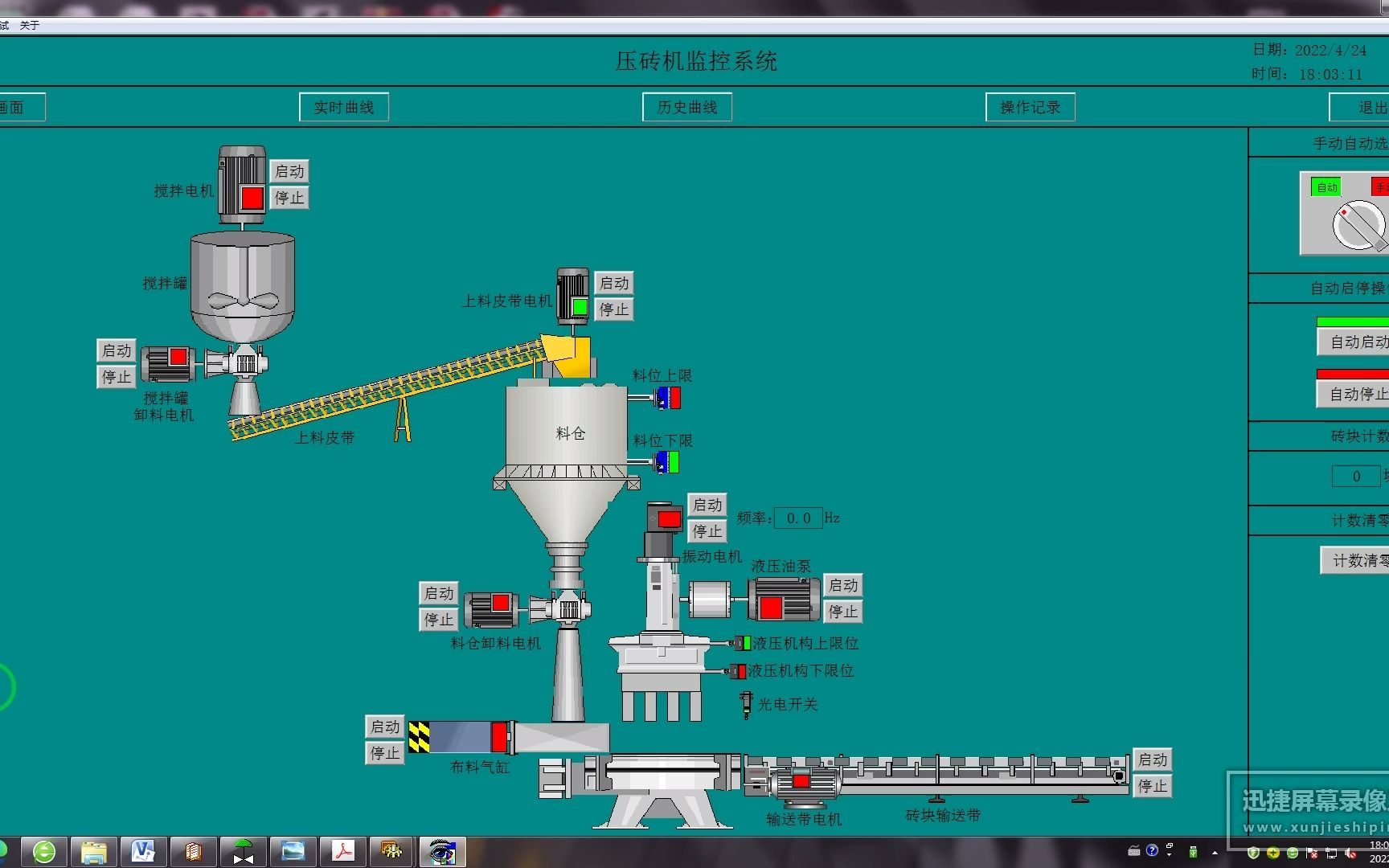 PLC压砖机控制系统设计(S7-200+组态王)