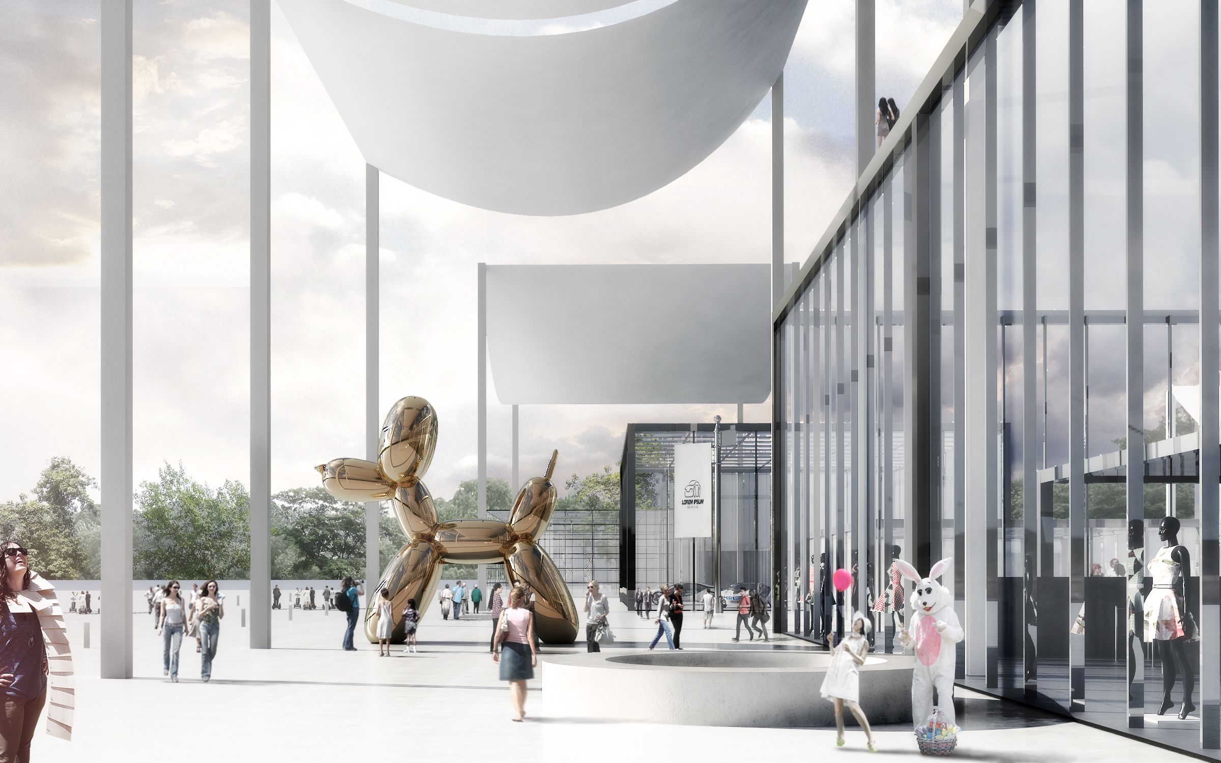 国际范商业建筑效果图怎么画?