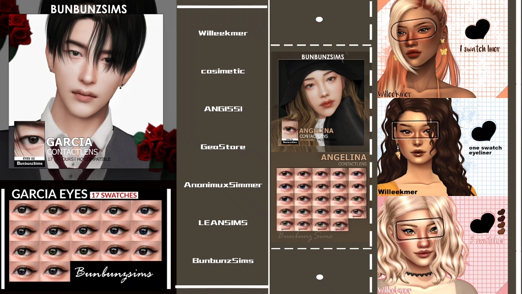 【木湾弥黛】模拟人生4mod分享|makeup30+