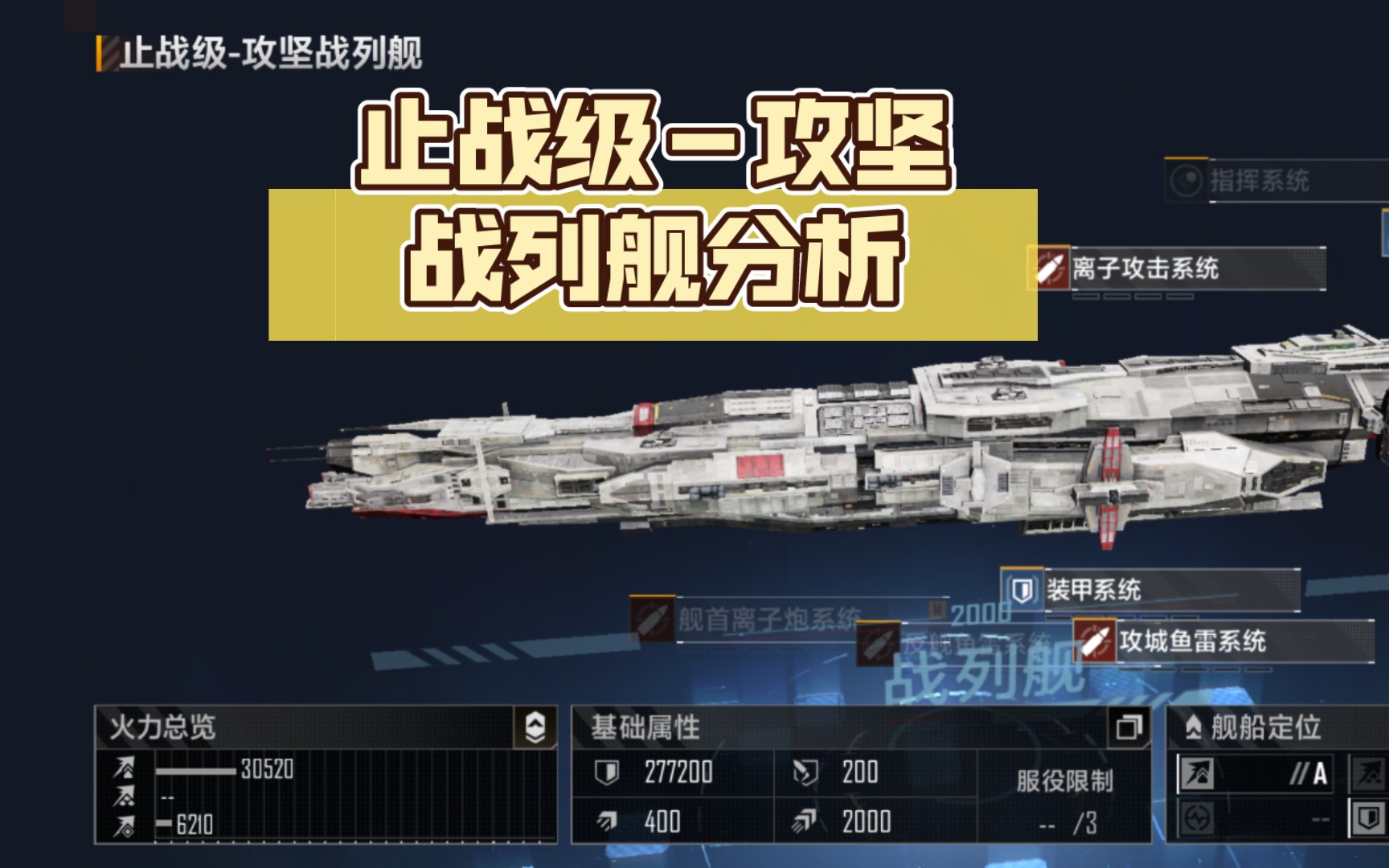 止战级-攻坚战列舰分析(平民向)无尽的拉格朗日_攻略