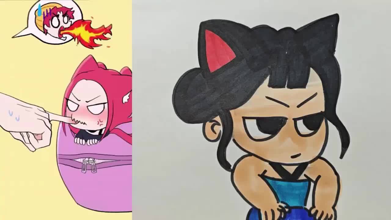 166.尾巴动来动去#简笔画 #二次元内容 #动漫推荐