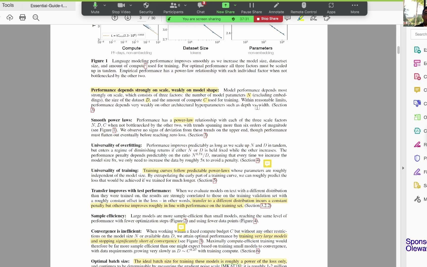 语音文本技术论文阅读 Scaling Laws for Neural Language Models