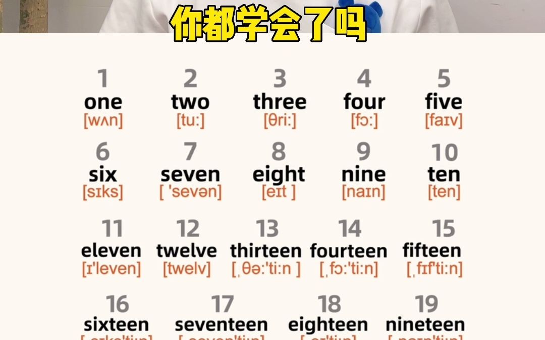 【英语发音】0到100的正确发音