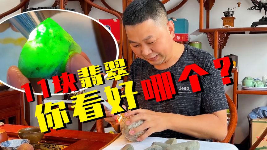翡翠日记,11个翡翠原石,能切涨几个?