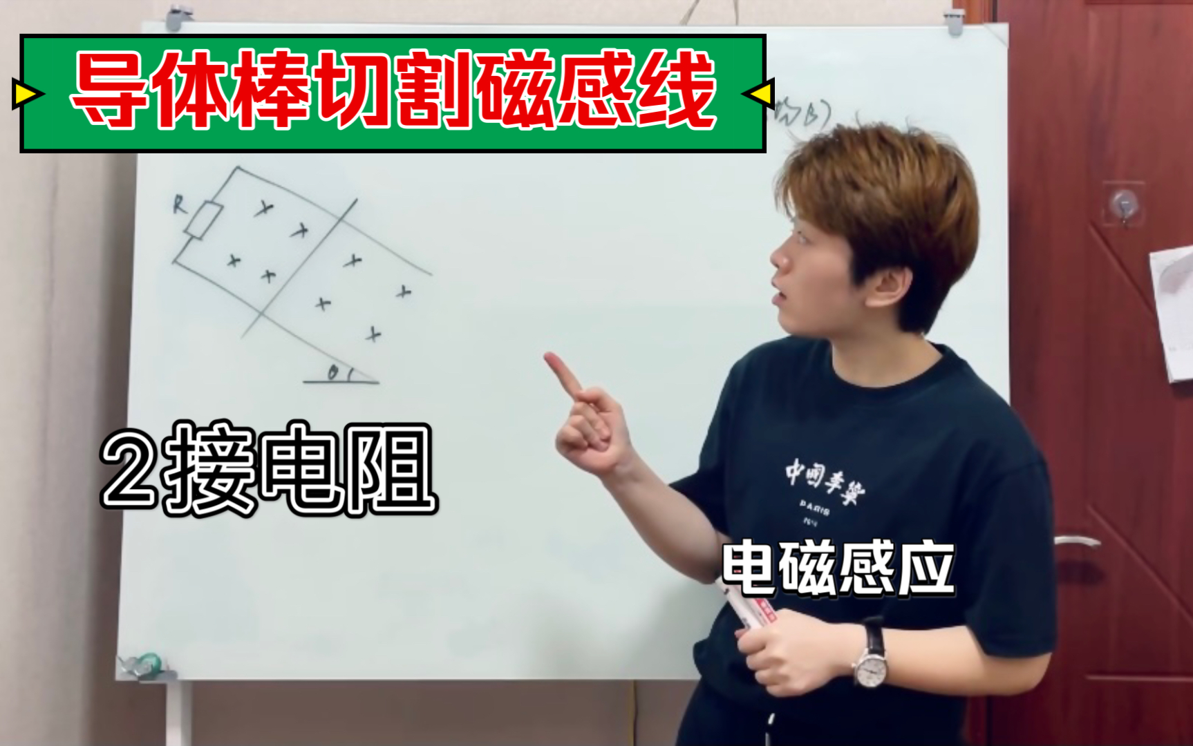 【高中物理】电磁感应:导体棒切割磁感线——2,接电阻