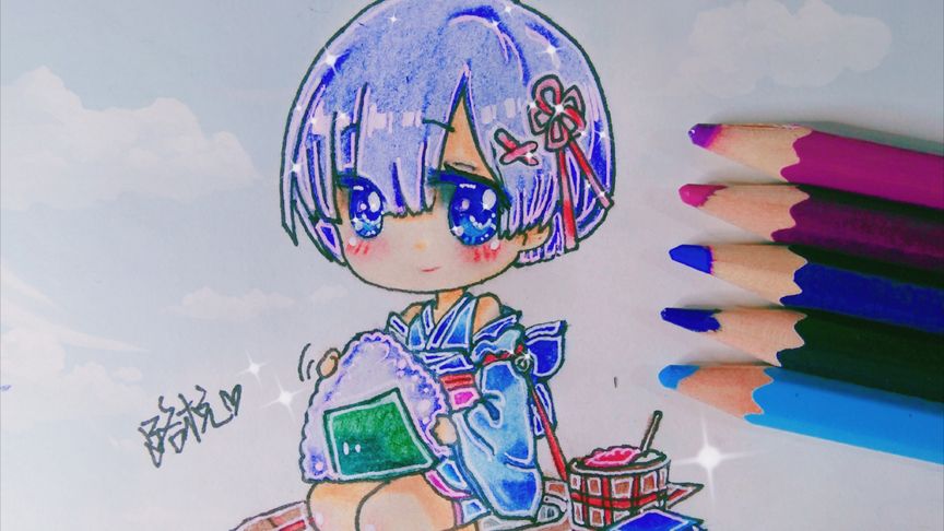 【手绘动漫】手绘动漫Q版人物视频教程,端庄文雅的姿势。