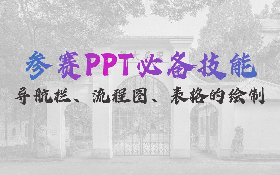 教学能力大赛PPT案例拆解——导航栏、流程图、表格的制作方法