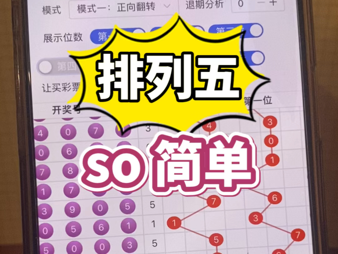 排列五走势图,有点简单明了