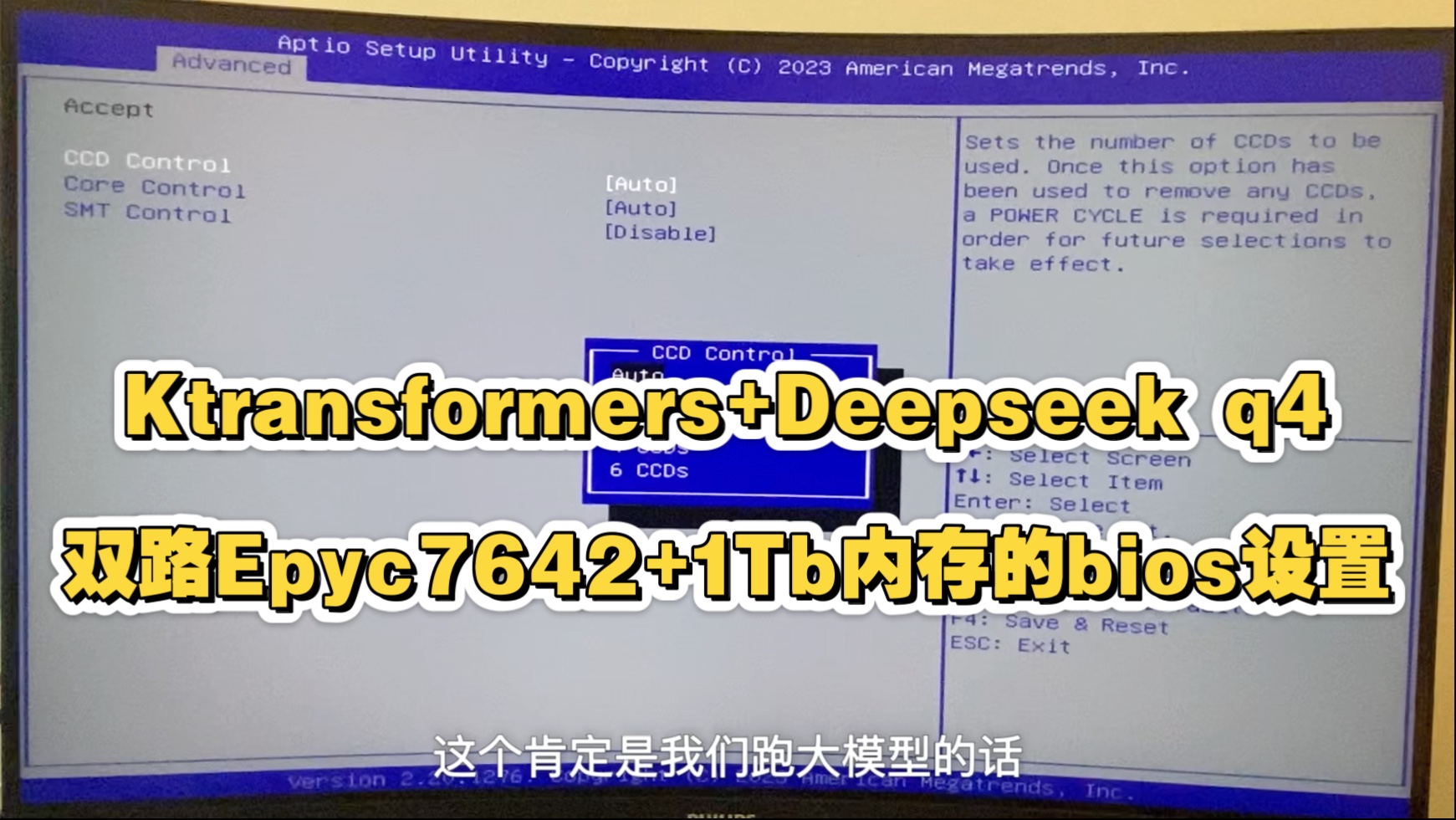双路Epyc跑Ktransformers Deepseek q4 的bios 设置