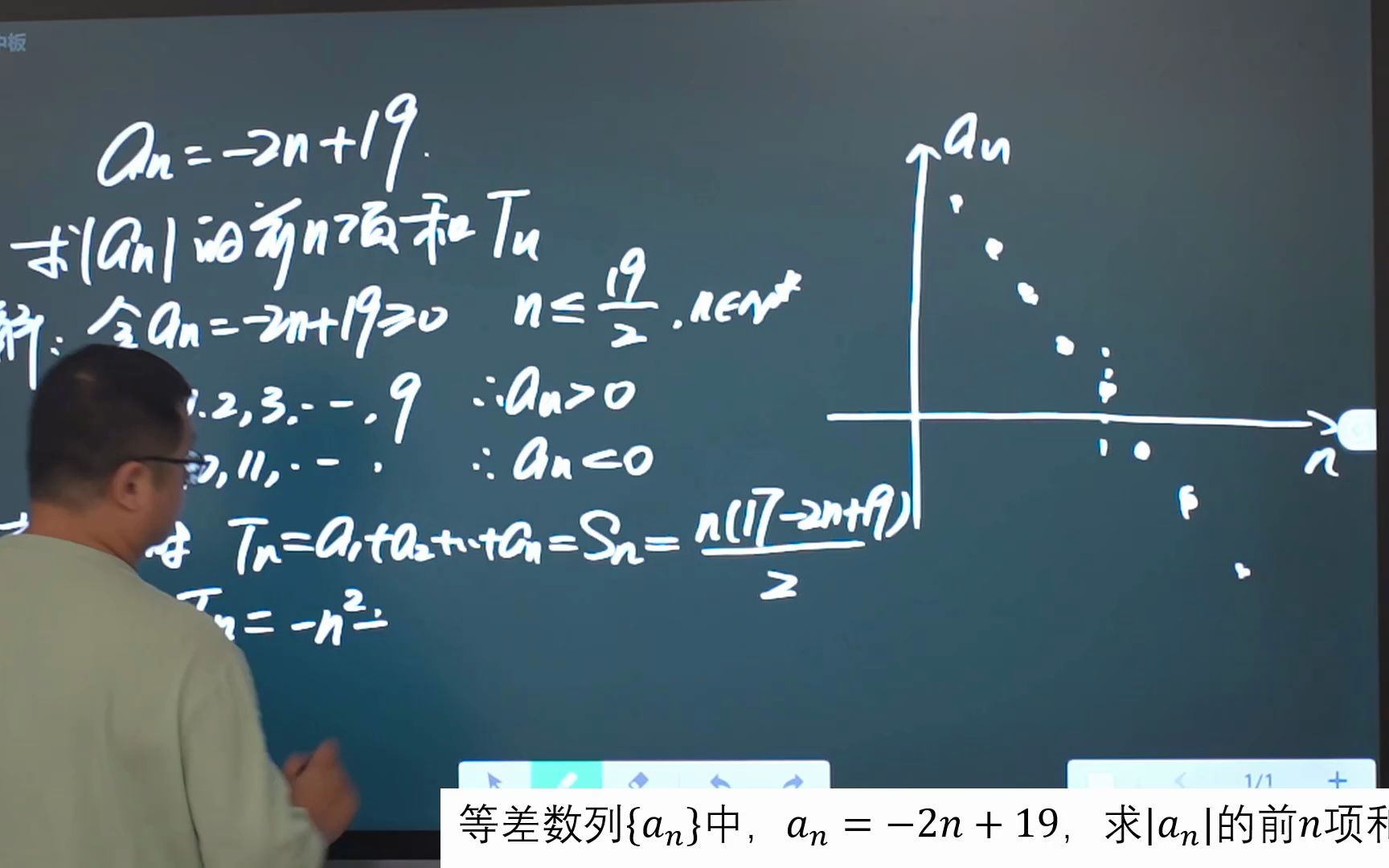 【等差数列】求等差数列通项绝对值前n项和例题