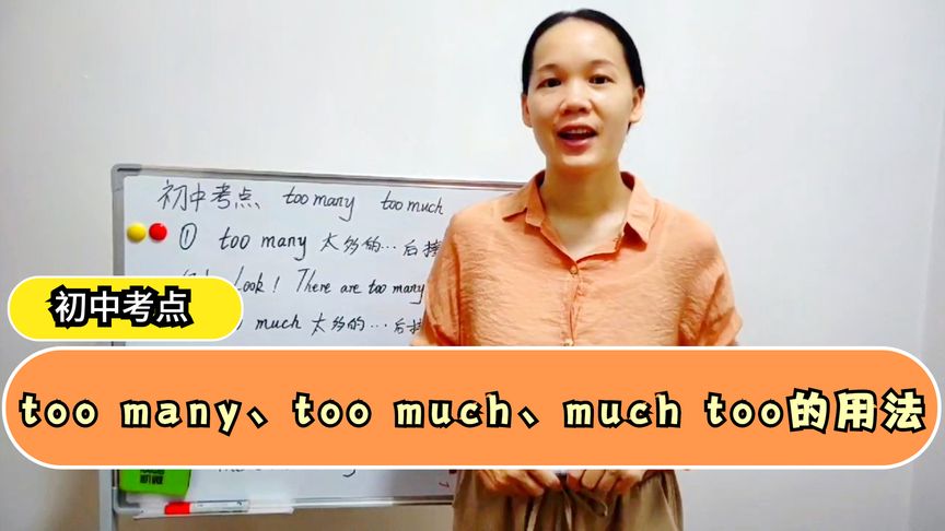 轻松掌握初中考点too many too much much too的用法