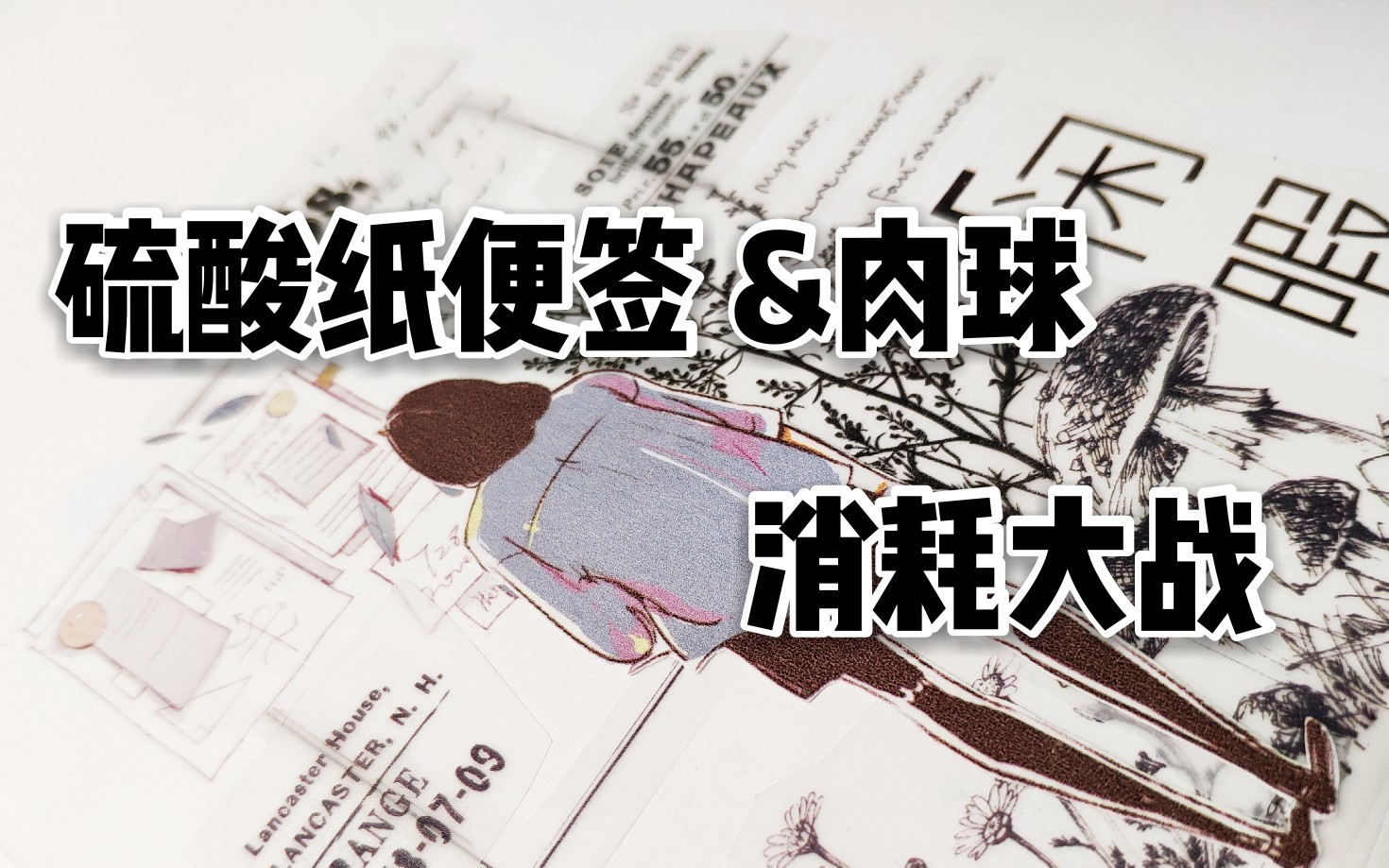【拼贴】硫酸纸便签丨肉球丨消耗大战,解决手里闲置便签~