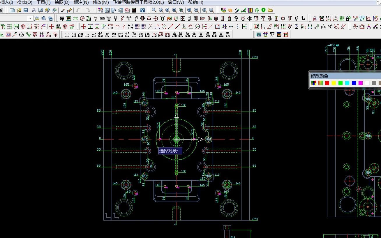 CAD自动标注模胚,模具CAD自动标注