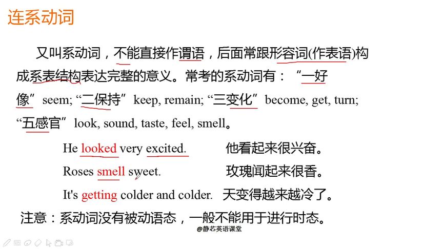 中考英语总复习语法,动词专项复习,连系动词,系动词怎么用