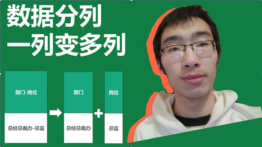 数据合并在一起,怎么办?分列功能来帮你
