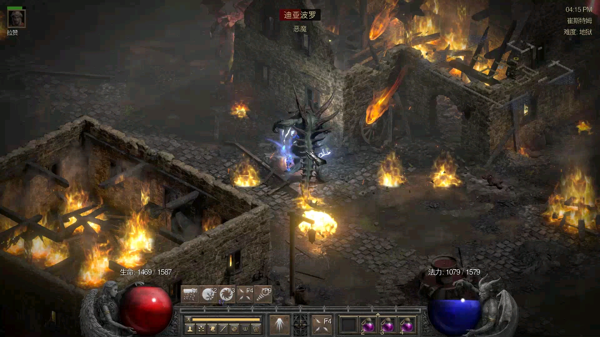 暗黑2重置版2.5,顶球冰法6boos,轻松搞定。低配置,换成祈祷眼光米山,...