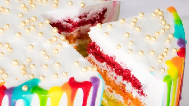 非常新颖的甜点做法,比彩虹还要漂亮
