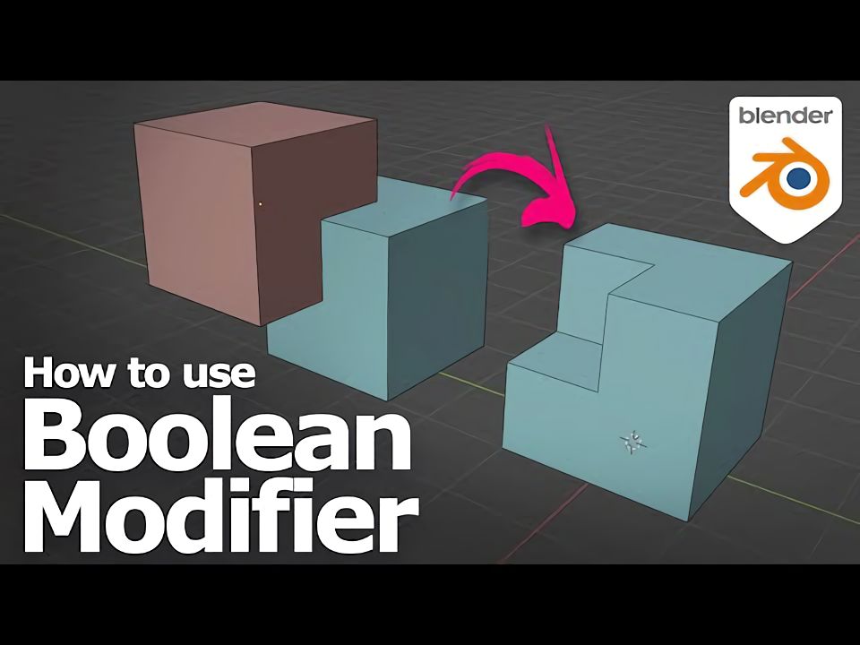 【中字】Blender 建模教程:并集、差集和相交布尔修改器 -初学者